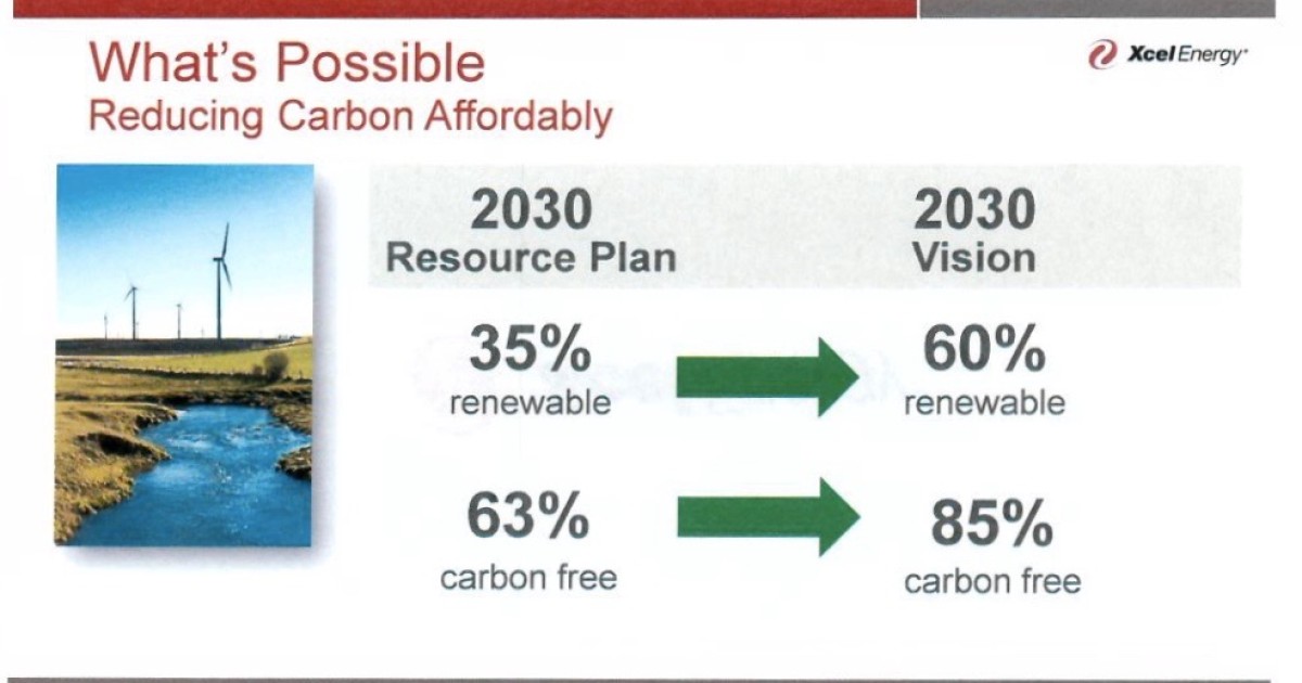 Xcel’s new vision: 85% carbon free by 2030 | Citizens Utility Board